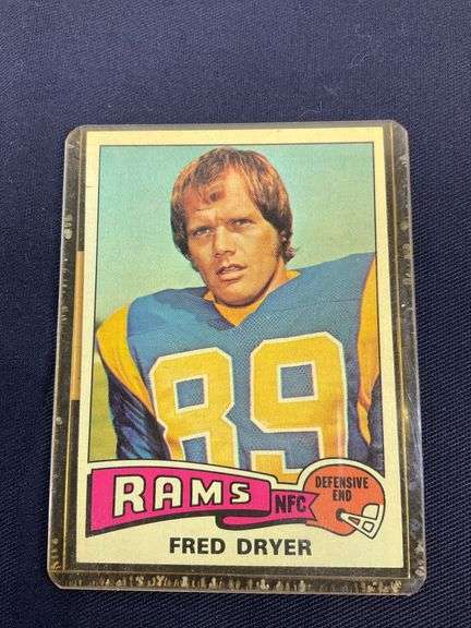1975 Topps Fred Dryer Football Card, No. 312 - Hash Auctions