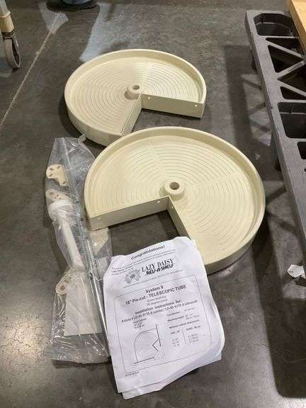 Lazy Daisy Rev-A-Shelf 18-Inch Pie-Cut Lazy Susan Kit - Hash Auctions