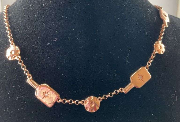 Rose gold plated necklace 20in - Hash Auctions
