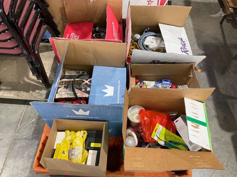 Pallet Lot: Tools, Hardware, and Miscellaneous Items in Multiple Boxes ...