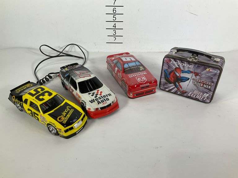 NASCAR-Themed Collectibles Including Scale Cars, Phones, and Spider-Man ...