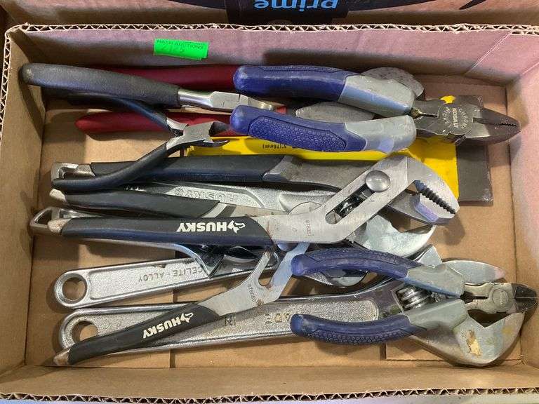 Hand Tools Including Husky and Kobalt Pliers and Adjustable Wrenches ...