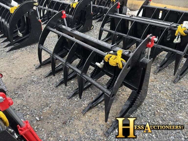 2025 MID-STATE 68" E-SERIES RAKE ROOT GRAPPLE SKID STEER ATTACHMENT - Hess Auctioneers