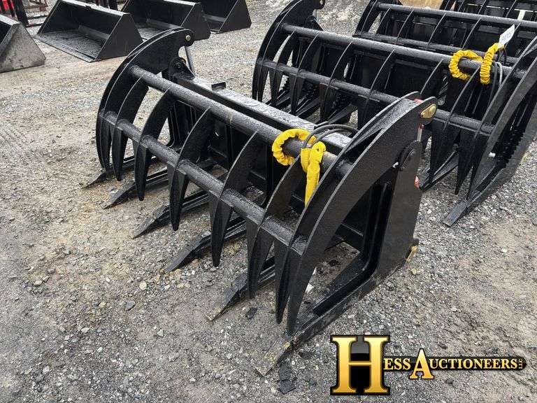 2025 MID-STATE 68" EXTREME RAKE ROOT GRAPPLE SKID STEER ATTACHMENT - Hess Auctioneers