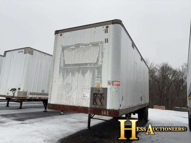 1988 STRICK 28' VAN TRAILER, STORAGE ONLY - Hess Auctioneers