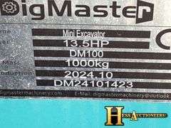 2025 DIGMASTER DM100 MINI COMPACT EXCAVATOR - Hess Auctioneers