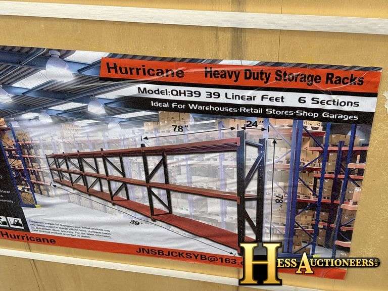 HURRICANE HEAVY DUTY SHELVING - Hess Auctioneers
