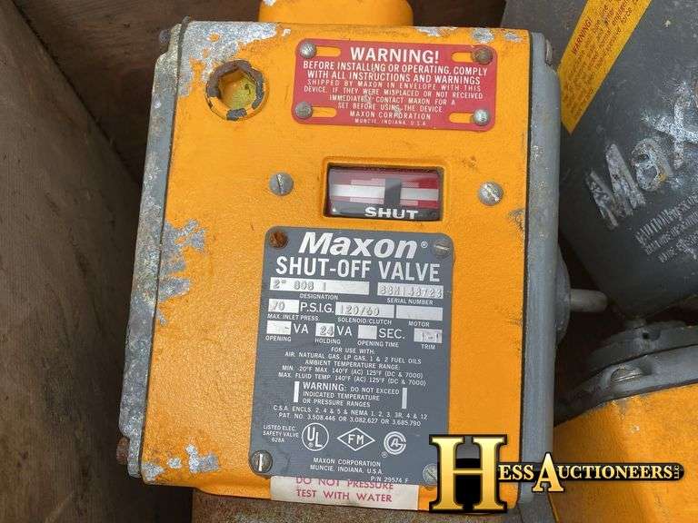 MAXON SHUT OFF VALVES - Hess Auctioneers
