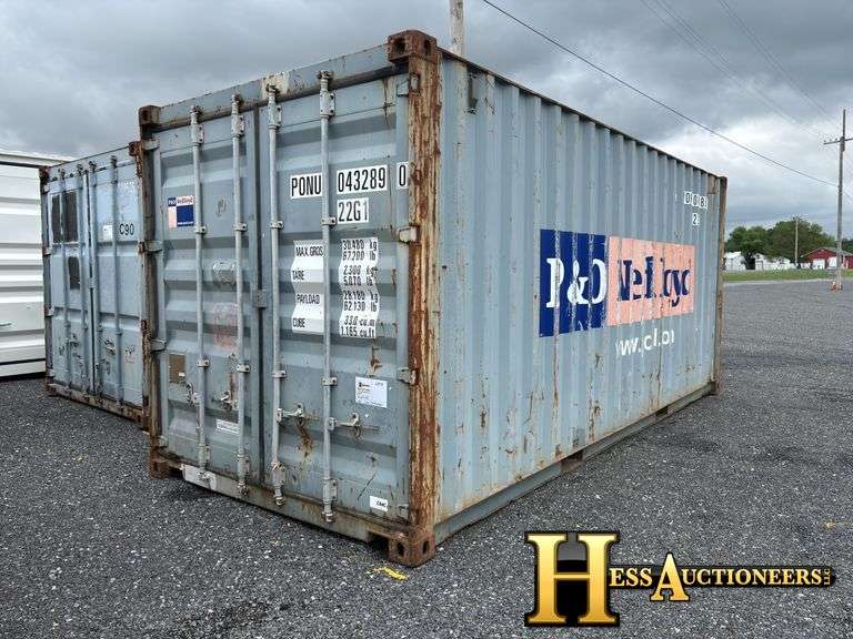 20' SHIPPING CONTAINER - Hess Auctioneers