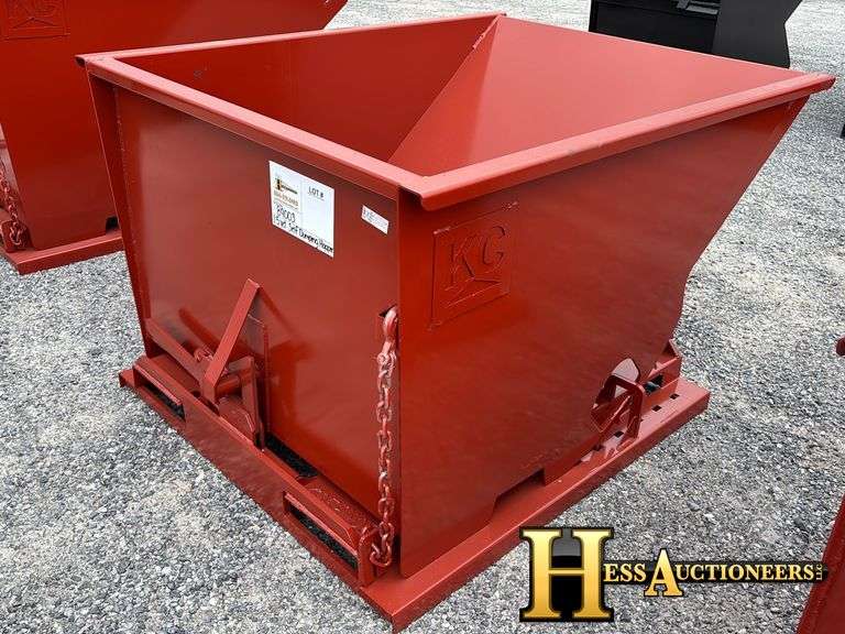 2025 1.5 CU YD SELF DUMPING HOPPER FORKLIFT ATTACHMENT - Hess Auctioneers