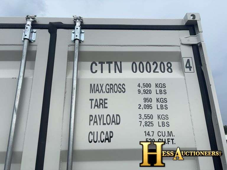 2025 40' CTN MULTI DOOR SHIPPING CONTAINER - Hess Auctioneers