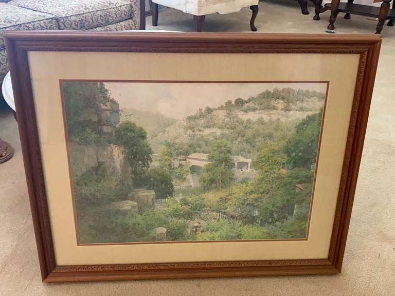"Panther Ravine - Camp Nelson Bridge" Paul Sawyier - Halfhill Auction Group