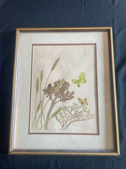 Don Kent Butterfly Print - Halfhill Auction Group