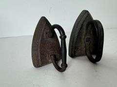 Cast Iron Embossing Stamp & Vintage Irons - Halfhill Auction Group