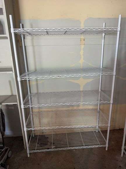 White Wire Shelf - Halfhill Auction Group