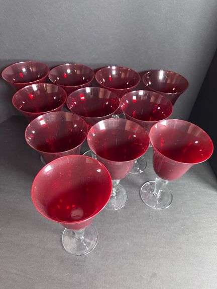 Red Glass Set - Halfhill Auction Group