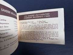 Autographed Colonel Sanders’ Recipe Book - Halfhill Auction Group