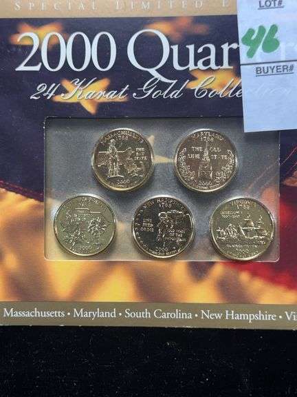 2000 state quarters/ 24k gold collection - Triple H Auction
