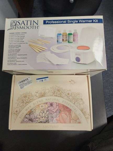 Satin smooth professional single deluxe cream wax warmer kit and candle ...