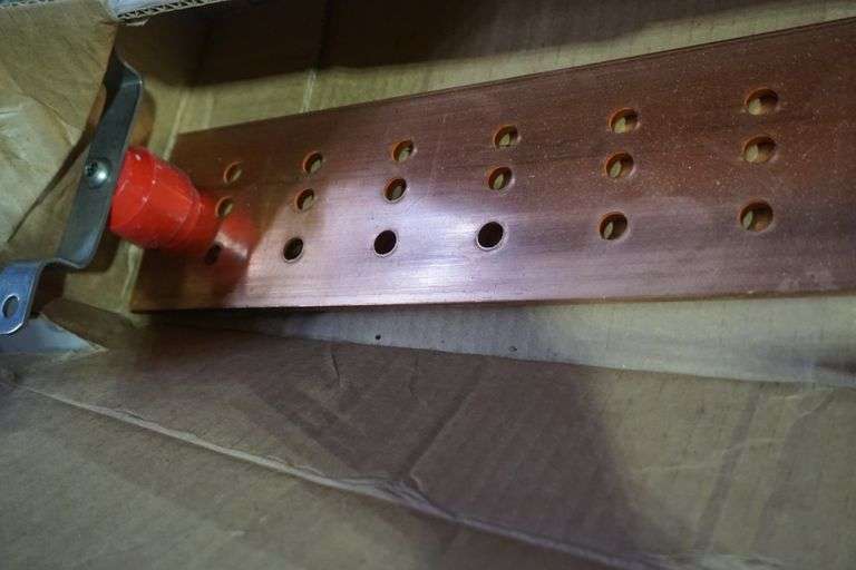 Harger GBI14424C Copper Ground Bar C-Pattern 7/16" Diameter Hole 1/4 x ...