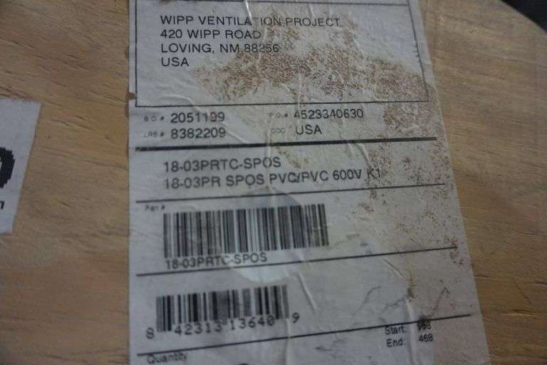 1 spool 500 ft Unused Priority Wire 18-03PRTC-SPOS 18AWG TC-ER SPOS ...