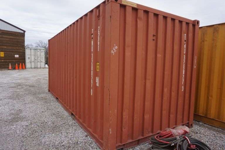 20 ft Conex ContainerSwing Doors, 4-5 small holes need patched on the ...
