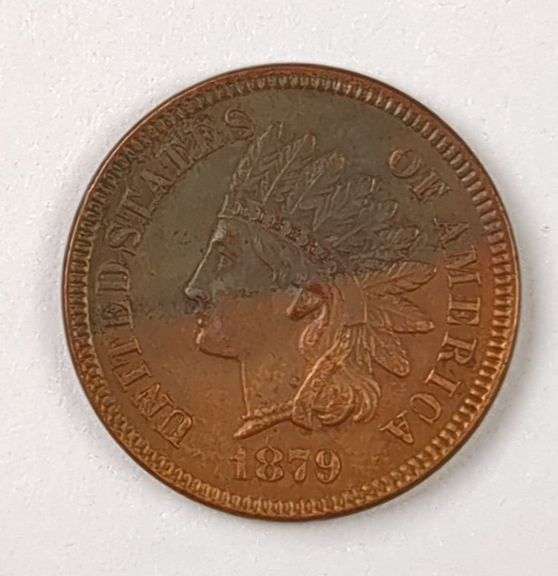 1879 Indian Head Penny Coin - H.K. Keller