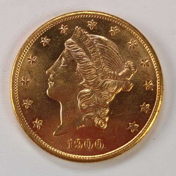 Gold 1900-S Liberty Head 20 Dollar Coin - H.K. Keller