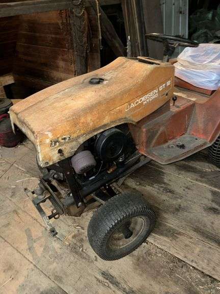 Jacobsen GT 12 Lawn Tractor and Craftsman Dumping Trailer - H.K. Keller