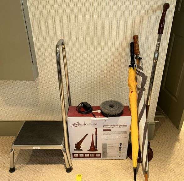 Elicto ES-100 Cordless Scrubber, Handled Step Stool and More - H.K. Keller