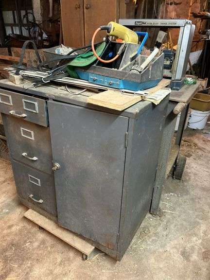 RYOBI Surface Planer, Metal Cabinet with Contents and More - H.K. Keller