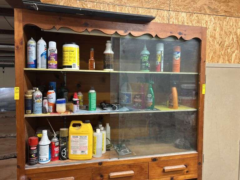 Assorted Chemicals in Cabinet - H.K. Keller