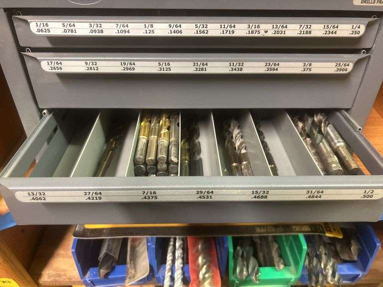 Hout Drill Bit Dispenser Cabinet and Bits - H.K. Keller