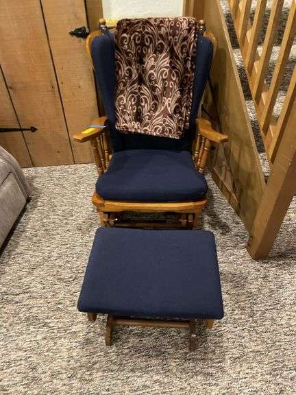 Glider Chair and Foot Stool - H.K. Keller