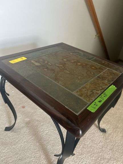 Tile Top Side Table with Metal Legs - H.K. Keller