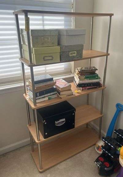 Wooden Shelf with Metal Frame - H.K. Keller