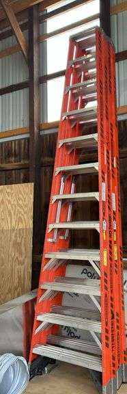 1 Werner 12 Foot Fiberglass Ladder - H.K. Keller