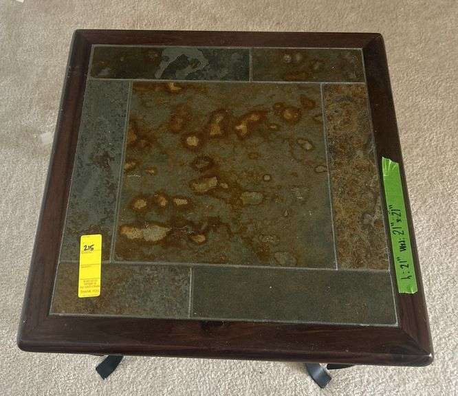 Tile Top Side Table with Metal Legs - H.K. Keller