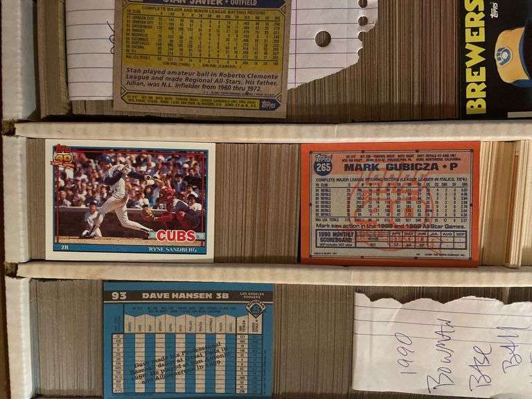 Late 80s to 90s Topps baseball cards - H.K. Keller