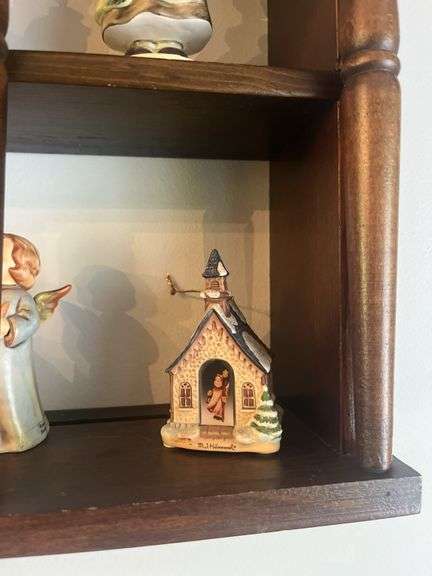 Goebel and Hummels Figurines with Display Shelf - H.K. Keller