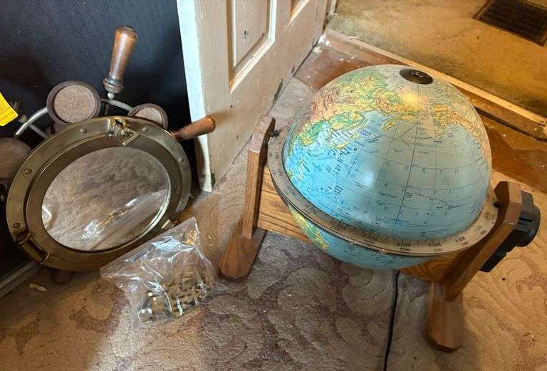 Decorative Lazy Susan, Mirror, Wall Hangers and World Globe - H.K. Keller