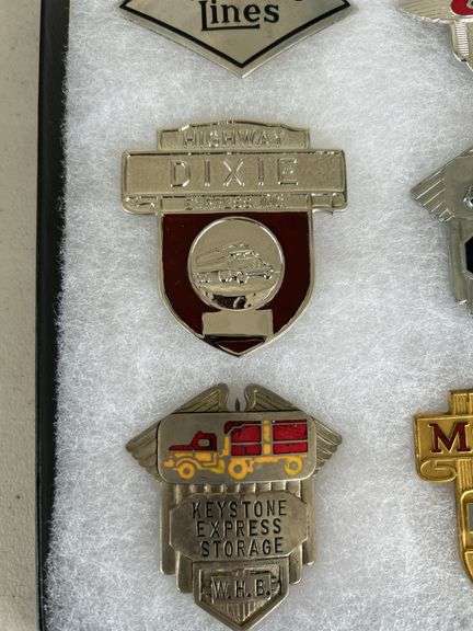 Metal Hat Badges from Transportation Systems - H.K. Keller