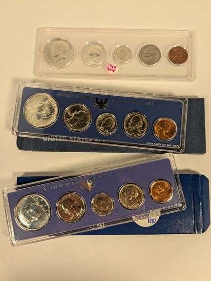 1964 Proof Coin Set plus 1966 and 1967 Special Mint Sets - H.K. Keller