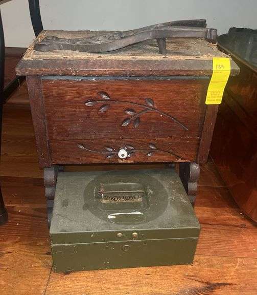 Shoe Shine Box and Metal Cash Box - H.K. Keller