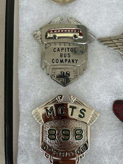Vintage Hat Badges with Transportation Theme - H.K. Keller