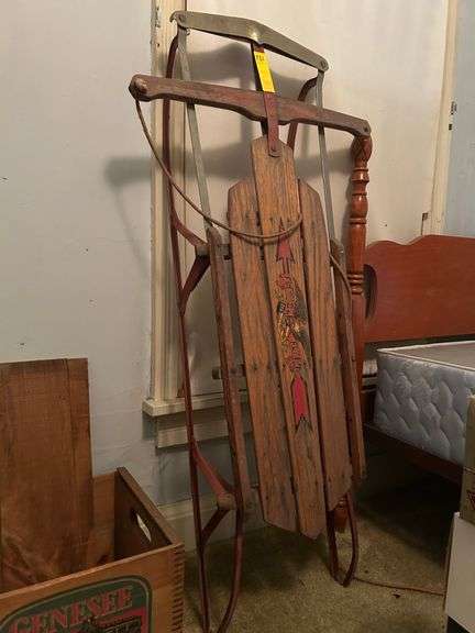 Vintage Metal Runner Sled - H.K. Keller