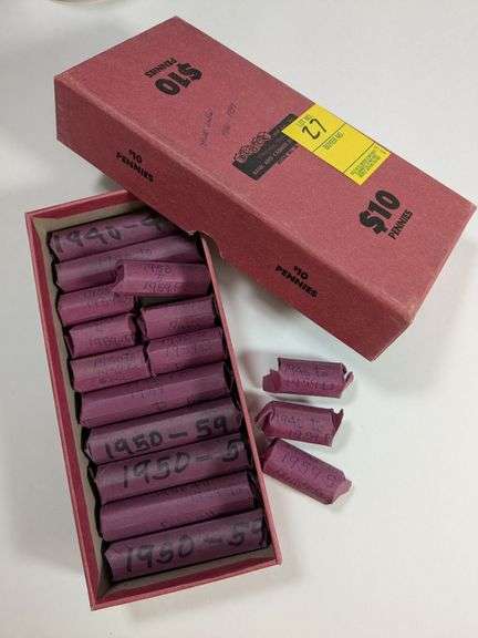 Rolled Penny Coins from 1940 to 1959 - H.K. Keller