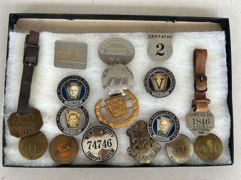 Vintage Railroad Badges, Check Tags and More - H.K. Keller