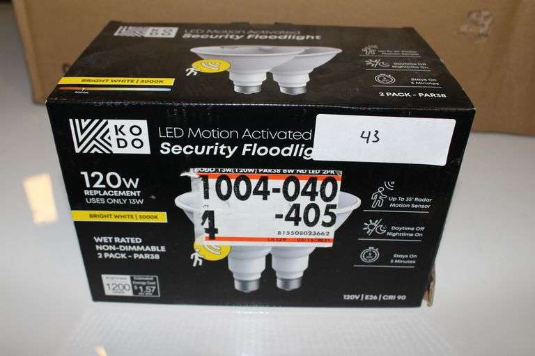 KODO 120-Watt Equivalent PAR38 LED Motion Sensor Flood Light Bulb ...
