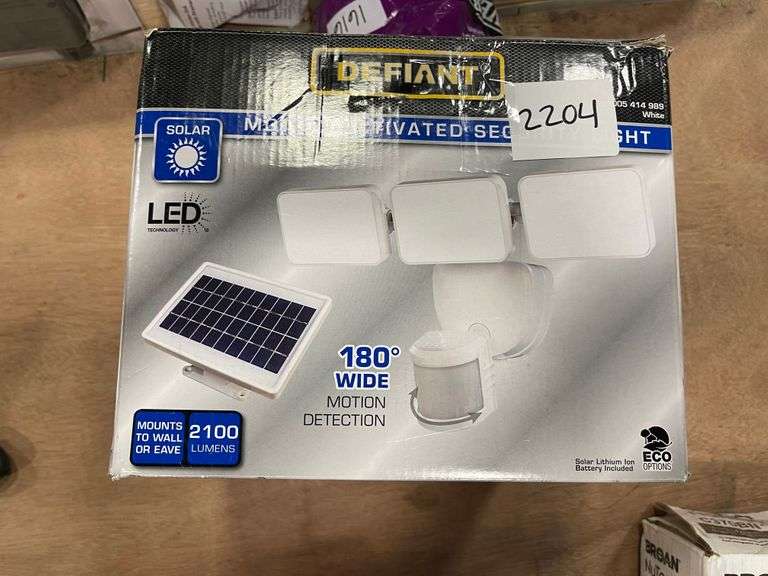 [Retail: $99.97] - Defiant 180° 3-Head White Solar Powered Motion ...